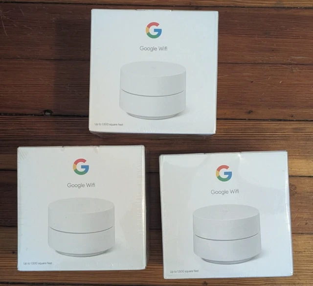 NEW GOOGLE WIFI Mesh Router (AC1200) 3-pack - 2.4GHz/5GHz Dual-Band ...