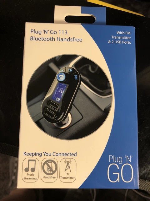 *NEW* PLUG N Go 113 Bluetooth Handsfree With FM Transmitter & 2 USB ...
