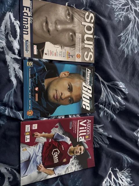 3 MAN UTD Away Programmes 2004-2005 Prem League Portsmouth, Villa ...