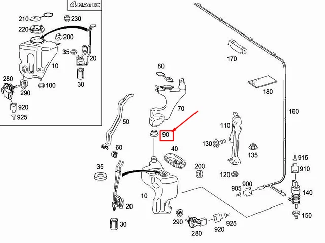 MERCEDES-BENZ S W221 Reservoir Filler Neck Sealing A2218690298 NEW ...