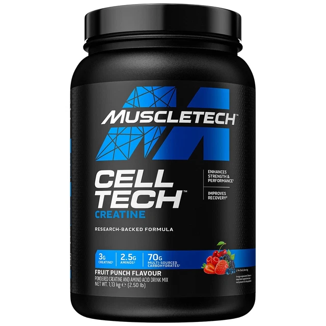 MUSCLETECH CELL-TECH CREATINE Monohydrate Powder Drink Mix Fruit Punch ...