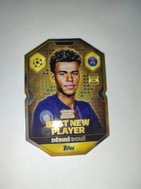 TOPPS MATCH ATTAX 2025/26 25/26 2026 Chrome Award Winner Shield Désiré ...