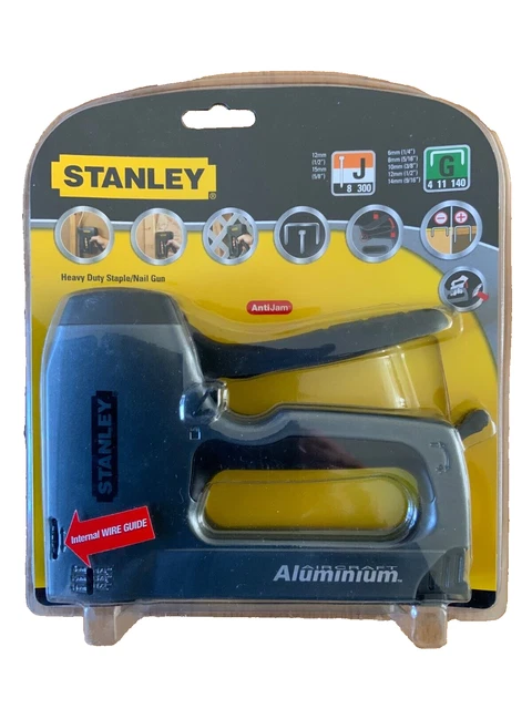 STANLEY TR250 HEAVY-DUTY Hand Stapler Brad Nailer T50 Staple Nail Gun ...