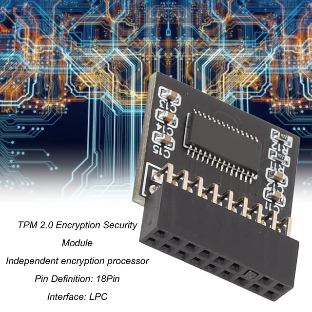 TPM 2.0 ENCRYPTION Security Module 18Pin LPC Interface Encryption ...