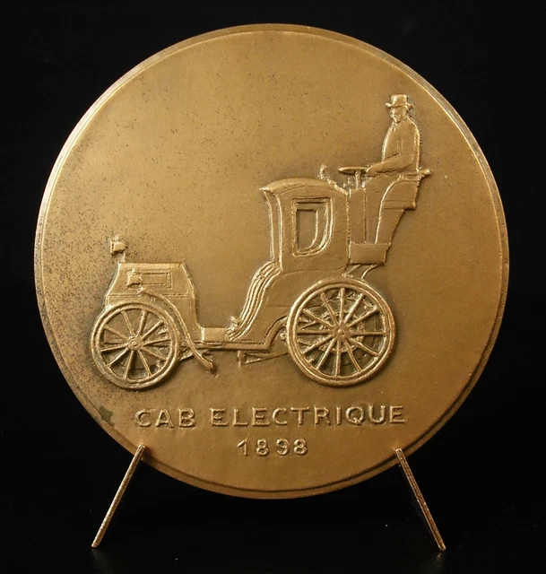 MEDAL CHARLES JEANTAUD Inventor First Electric Car Cab Engine 1898 £153 ...