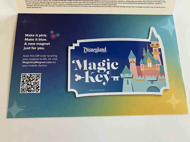 NEW DISNEYLAND MAGIC Key Renewal 2022 Car Magnet w/ Mailer £10.29 ...