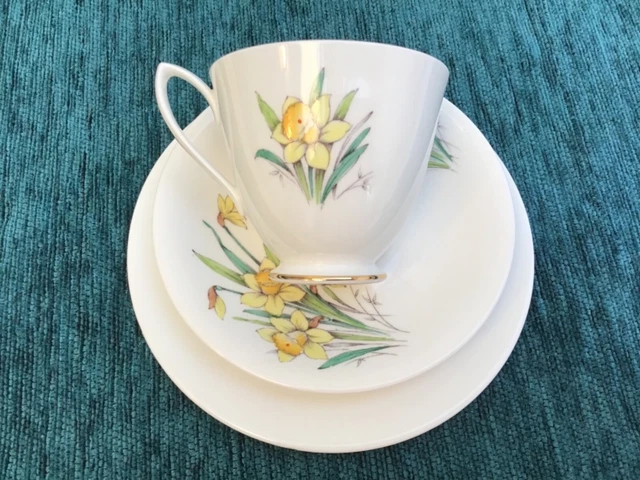 VINTAGE 50’S ROYAL ALBERT FLOWERS OF THE MONTH TRIO MARCH DAFFODIL. £21 ...