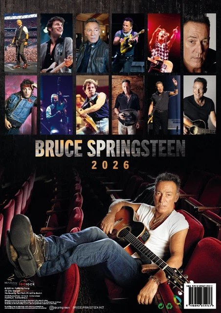 BRUCE SPRINGSTEEN 2026 A3 Calendar Premium Quality RARE EDITION £12.99 ...