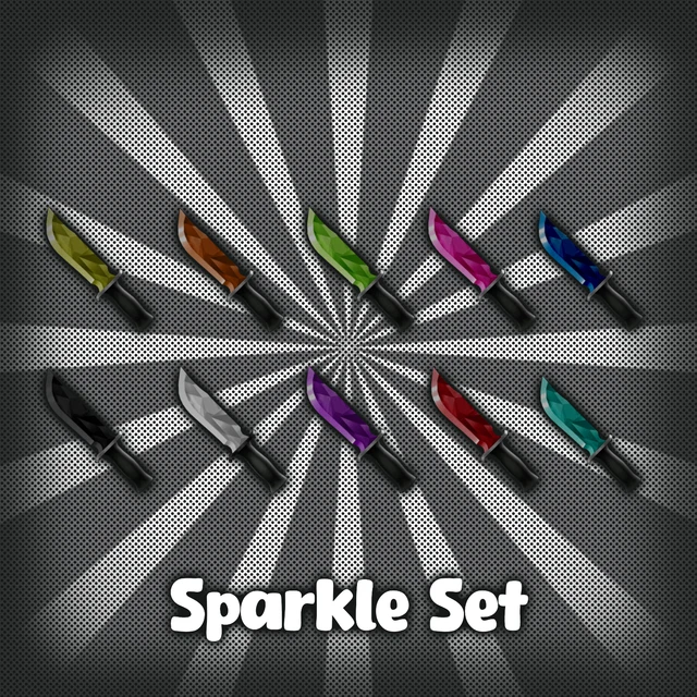 SPARKLE SET (10 Items) MM2 / Roblox Murder Mystery 2 Collectible Common ...