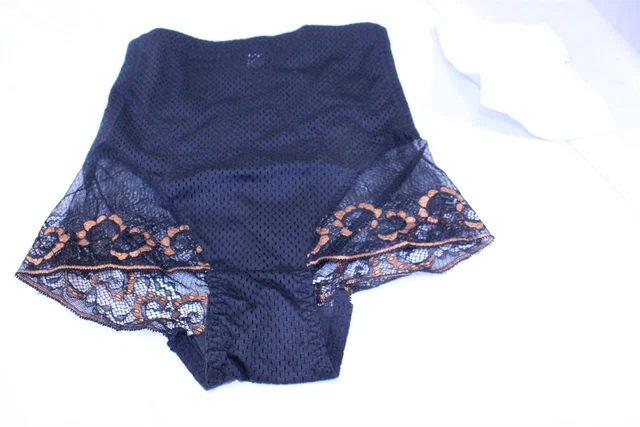 WOMEN'S BODY SHAPER Undergarment Black with Lace Short Shapewear Size ...