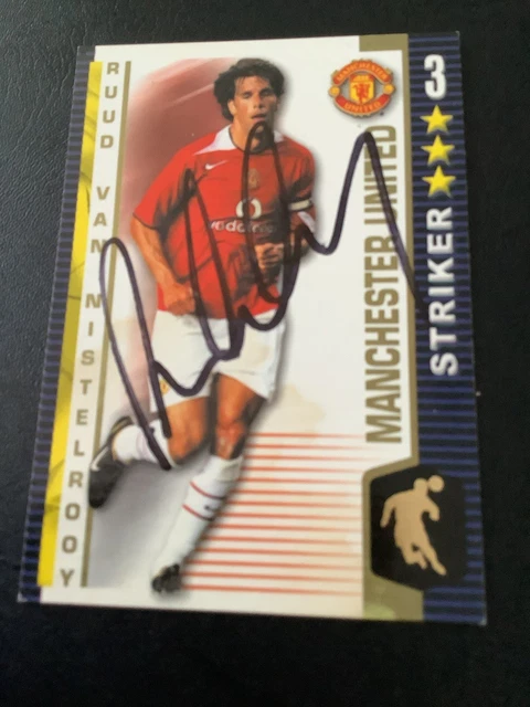 SIGNED RUUD VAN Nistelrooy Manchester United Shoot Out Card £6.49 ...