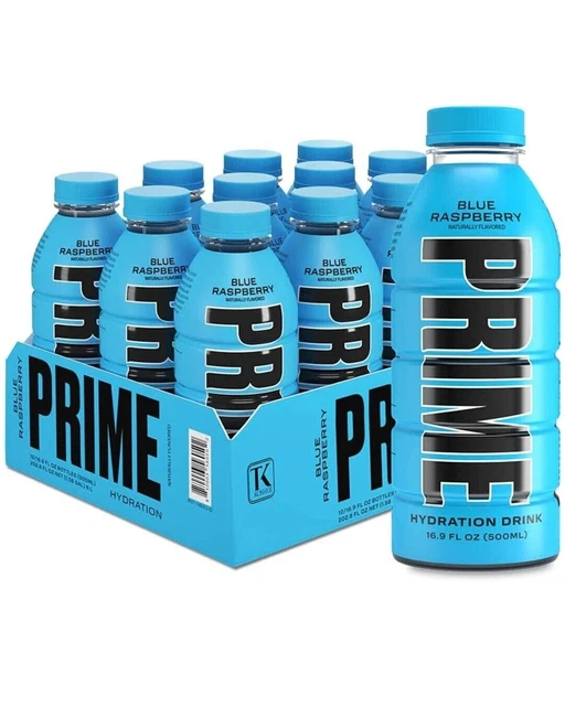 BLUE KSI PRIME Hydration Drink Logan Paul - Blue Raspberry 12 Pack ! £ ...