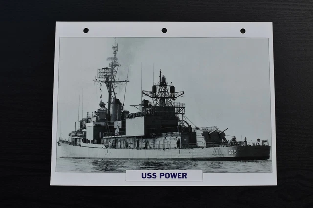 NAVAL DESTROYERS USS Power 1945 Destroyer Photo Print Maxi Card £3.75 ...