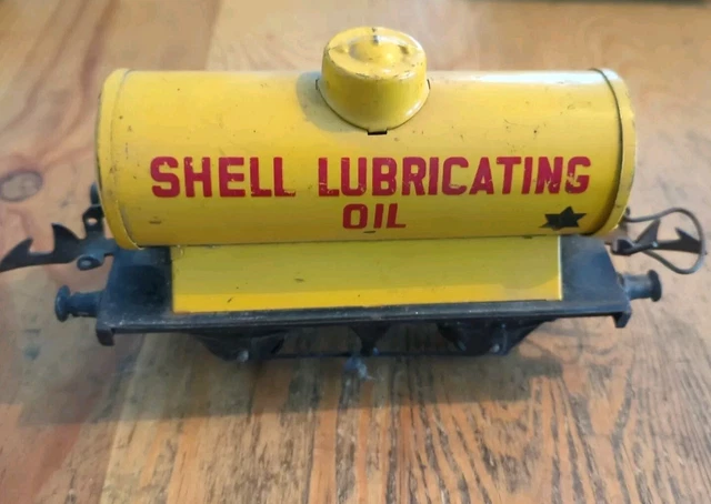 VINTAGE HORNBY RAILWAY TRAIN SHELL LUBRICATING OIL MECCANO O GAUGE £14. ...