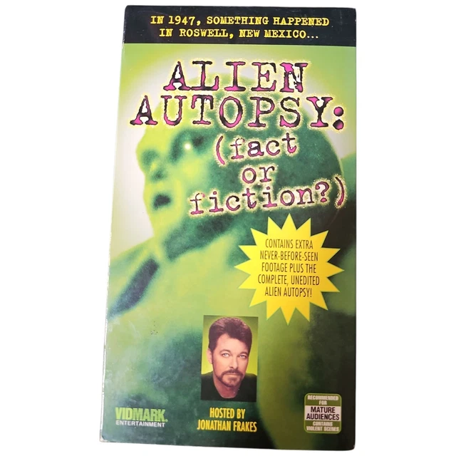 ALIEN AUTOPSY FACT or Fiction: UFOs aliens Vhs Preowned £20.92 ...