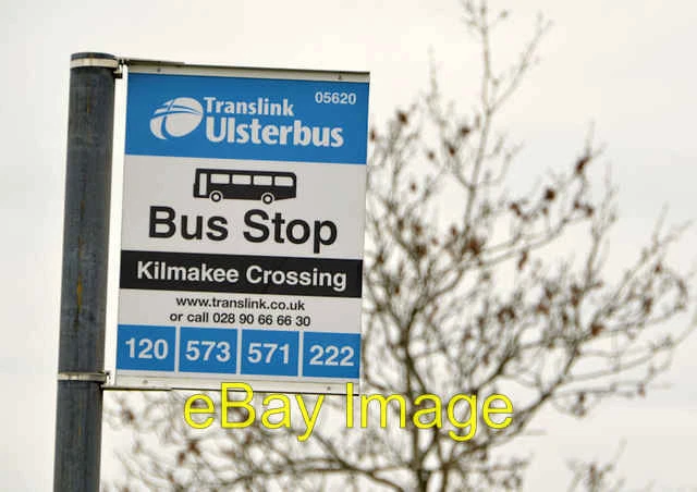 PHOTO 6X4 KILMAKEE Crossing bus stop, Templepatrick Dunadry An outward ...