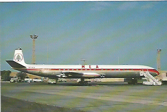 MEA MIDDLE EAST Airlines Comet 4C Post Card EUR 3,49 - PicClick IT