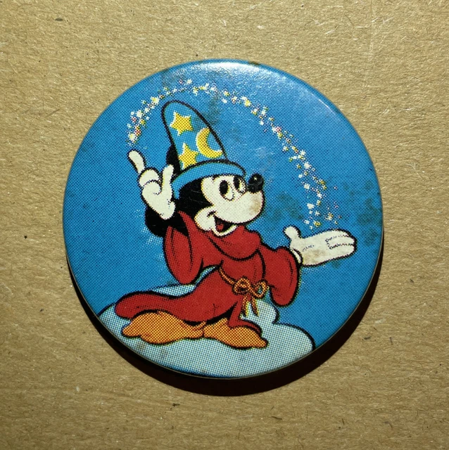 VINTAGE WALT DISNEY Mickey Mouse Fantasia Button Pin Badge Brooch ... VINTAGE WALT DISNEY Mickey Mouse Fantasia Button Pin Badge Brooch ...