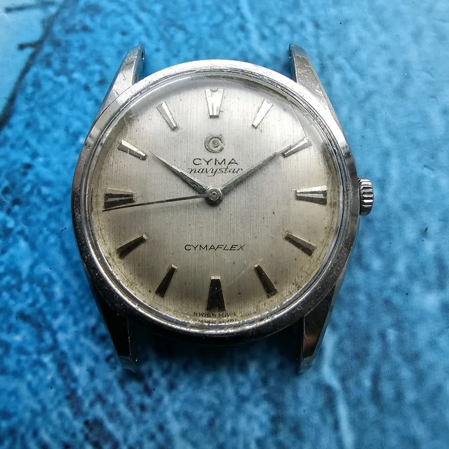 VINTAGE CYMA NAVYSTAR Cymaflex Hand-Winding Men's Wristwatch £99.00 ...