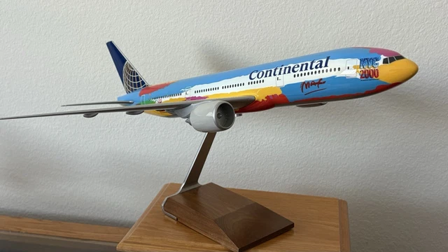 PACMIN 1/100 CONTINENTAL Airlines "Peter Max" NYC2000 Boeing 777-200 ...