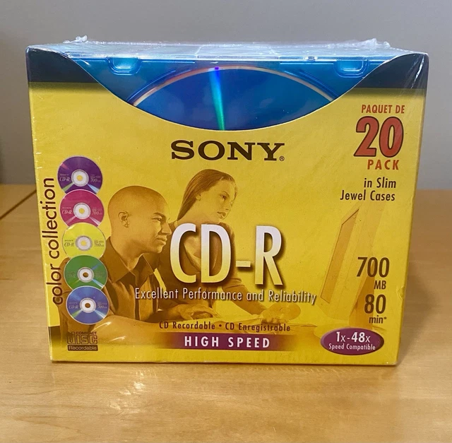 SONY CD-R 700MB Recordable High Speed 80 Minute 20 Pack BRAND NEW ...