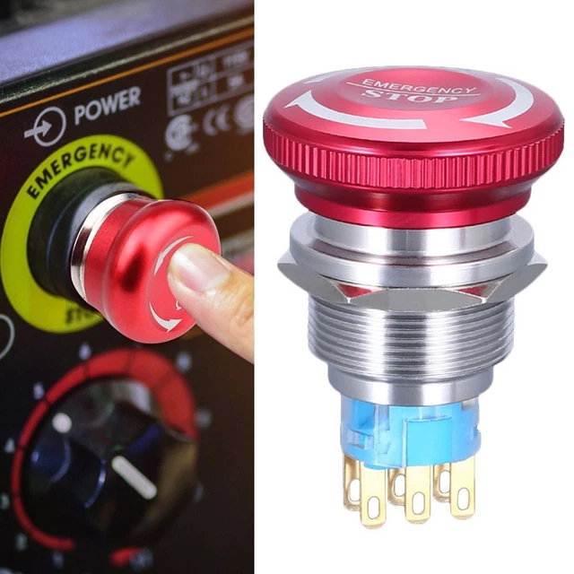 SELF-LOCKING 16/19/22MM MUSHROOM Head Button Switch Emergency Stop Switch $16.67 - PicClick AU