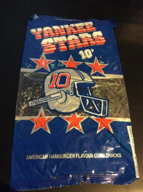 YANKEE STARS AMERICAN Hamburger Flavour Empty Crisp Packet 1990s £6.05 ...