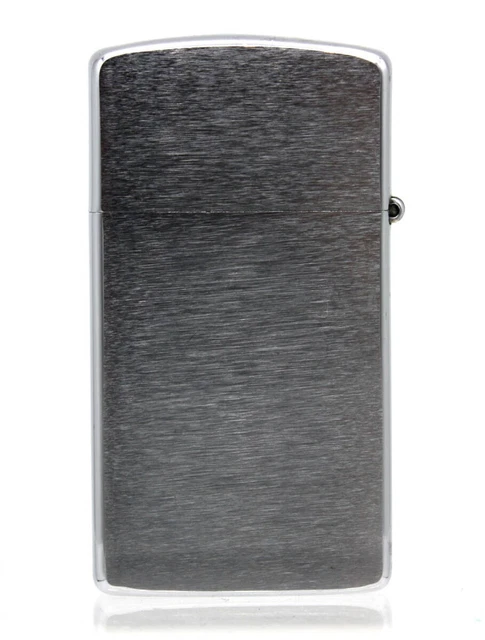 ZIPPO 2000 SOLID Silver Slim Oil Lighter Used Collectible $113.73 ...