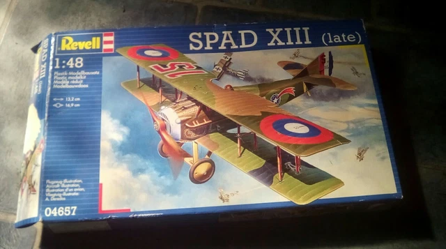 REVELL SPAD X111(LATE) 1.48 MODEL KIT WW1 FRENCH AMERICAN FIGHTER PLANE ...
