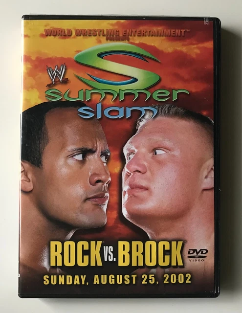 WWE SUMMERSLAM 2002 DVD The Rock Brock Lesnar WWF Wrestling Region 1 ...