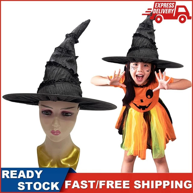 WITCH HAT RUCHED Witches Hats Retro for Party School Role Playing Theme ...
