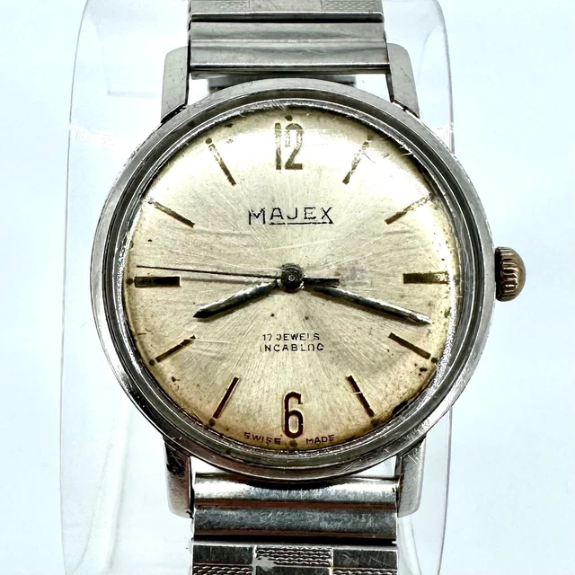 VINTAGE MAJEX 17 Jewels Incabloc Hand-Wound - ST 1686 – Swiss Made ...