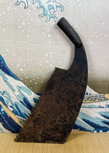 VINTAGE JAPANESE HAND Saw big saw Carpentry Pull Blade Tool Japanese ...