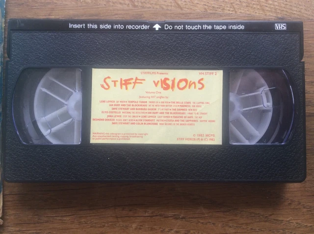 STIFF VISIONS VHS Music Videos Compilation 1982 Volume 1 RARE £29.99 ...