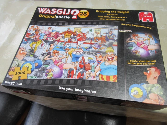 JUMBO WASGIJ 28 Dropping the Weight 1000 Piece Jigsaw Puzzle Complete £ ...