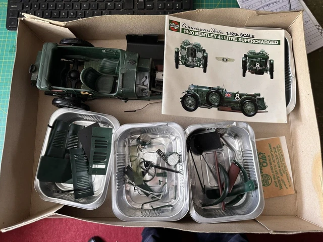 AIRFIX 1/12TH SCALE 4.5 Litre Bentley Kit 09398-1. Part Built Spares or ...