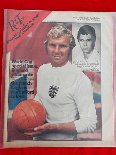 RADIO TIMES ~ Maggio-Giugno 1970 ~ Coppa Del Mondo Messico 1970 ...