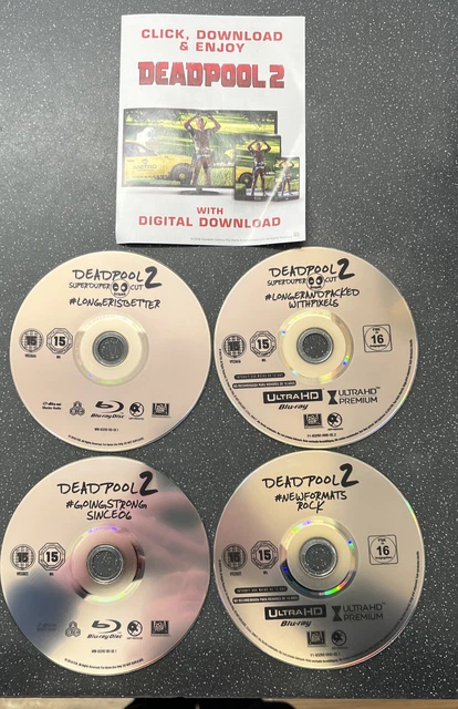 DEADPOOL 2 - SUPER DUPER CUT [4K UHD+BLU-RAY] Discs Only With Code EUR ...