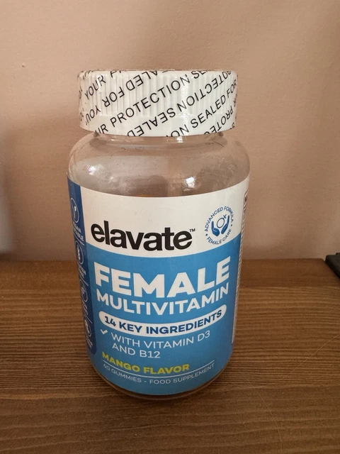 ELEVATE FEMALE MULTIVITAMIN Mango Flavour x 60 Gummies Brand New and ...
