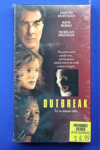 OUTBREAK VHS VIDEO Movie Dustin Hoffman Rene Russo Morgan Freeman 1995 ...