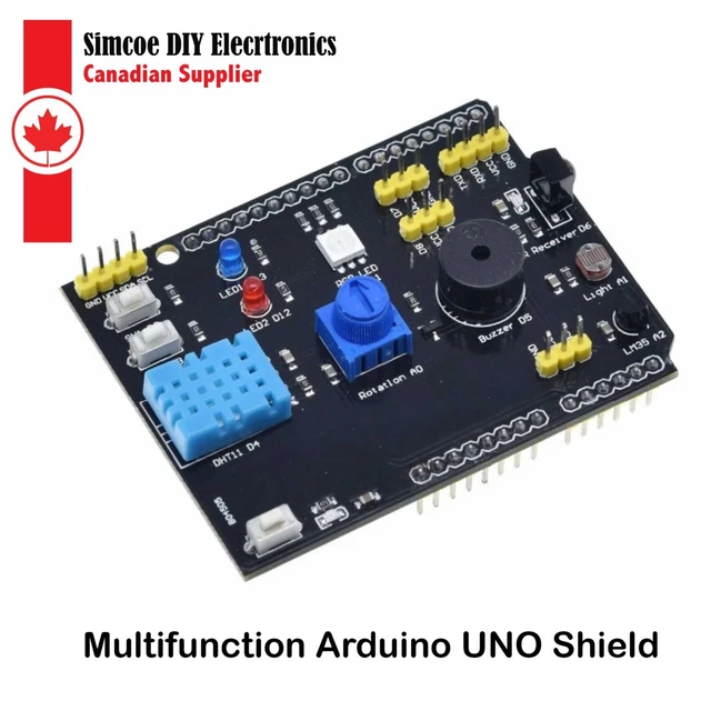 MULTIFUNCTION EXPANSION BOARD DHT11 LM35 For Arduino UNO 9 in 1 Sensor ...