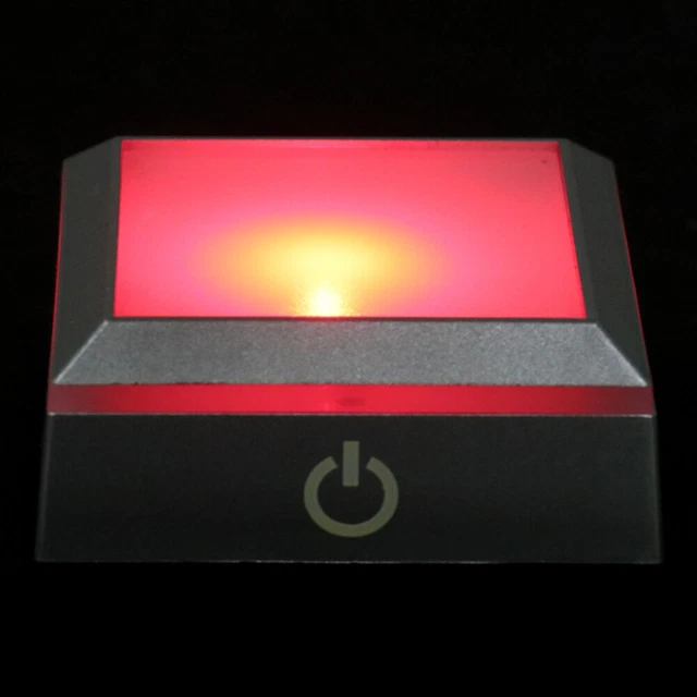 3D CRYSTAL STATUE Lighted Display Base Led Light Crystal Led Display ...
