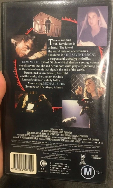 THE SEVENTH SIGN VHS VIDEO TAPE (1988 Demi Moore fantasy horror movie ...