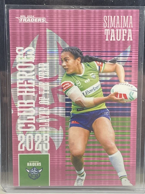 2024 NRL TRADERS Club Heroes Pink - Simaima Taufa - Raiders - 177/250 ...