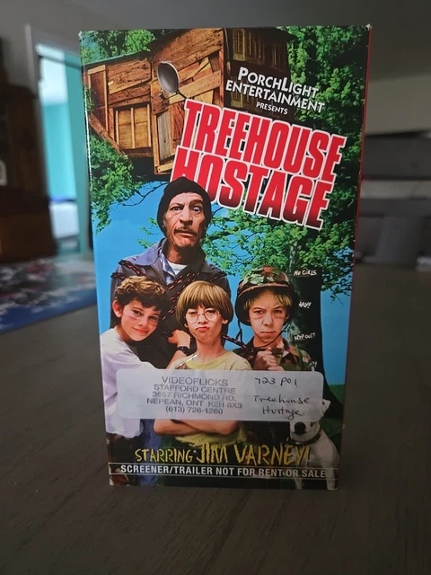 TREEHOUSE HOSTAGE VHS, 1999 Starring Jim Varney Screening Copy $7.00 ...