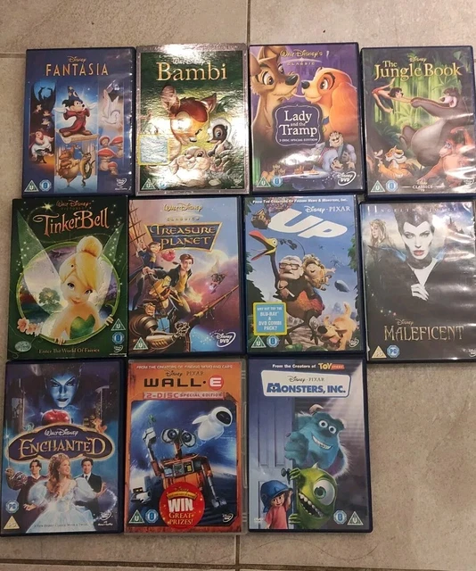DISNEY DVD CLASSIC Bundle Up, Wall-e, Enchanted, Tinker Bell, Monsters & More £14.25 - PicClick UK