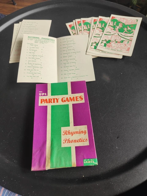 VINTAGE PARTY GAME 1940's Rhyming Phonetics UPL games FREE UK POSTAGE £ ...