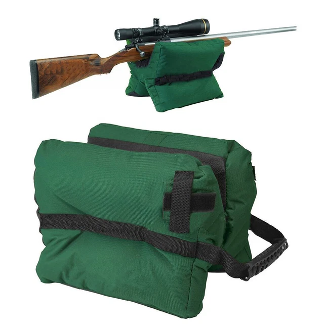 SHOOTING RANGE SAND Bag Set Rifle Gun Bench Rest Stand Front Rear Bag ...
