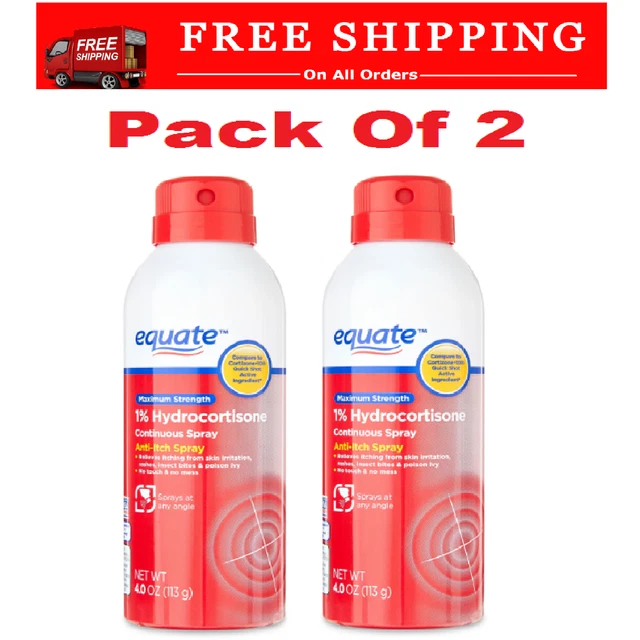 EQUATE MAXIMUM STRENGTH Anti-Itch Continuous Spray 4.0 Oz 2 Pack $20.99 ...