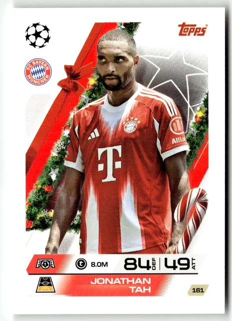 TOPPS MATCH ATTAX CL 2025-26 No. 161 Jonathan Tah Christmas Special £1.75 - PicClick UK